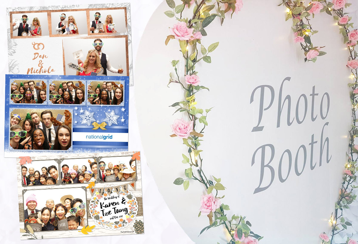 Wedding Photo Booth Designs | Double Strips | Post Cards | Portraits